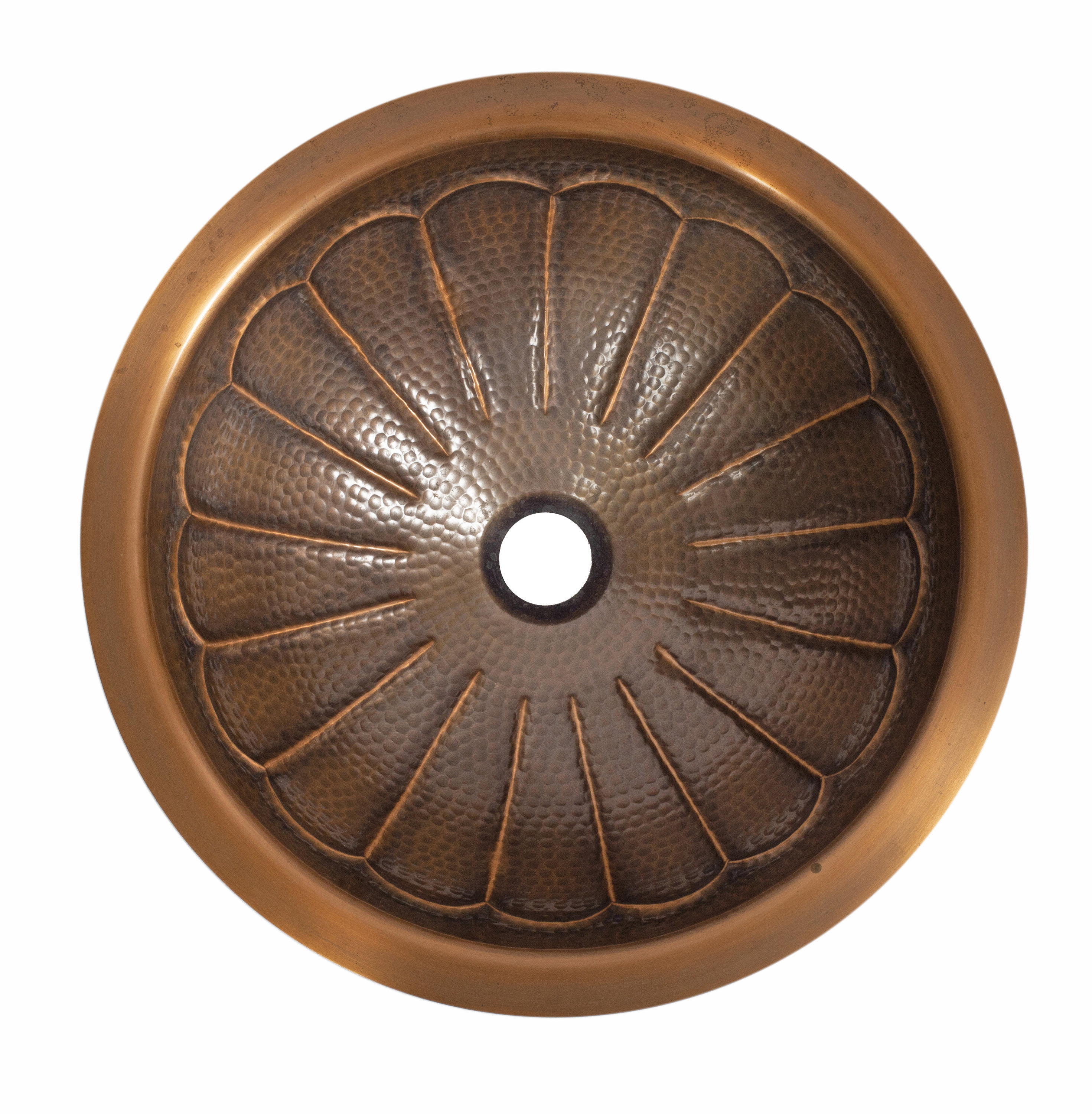 Round Copper Sink Hammered Copper Sinks Top Mount Copper - Etsy
