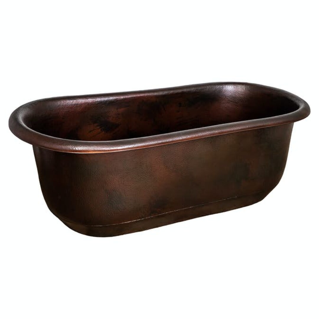 Dark Antique Copper Soaking Tub Hammered Copper Bathtub Copper Slipper ...