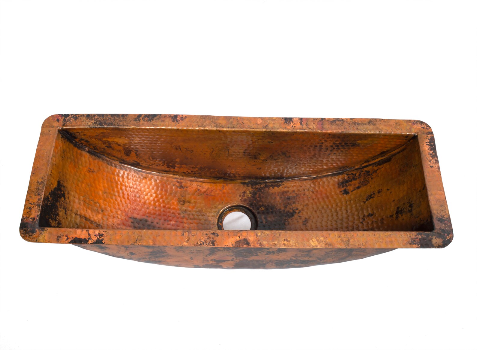 Copper Trough Sink Hammered Copper Sinks Rustic Copper Washbasins Large ...