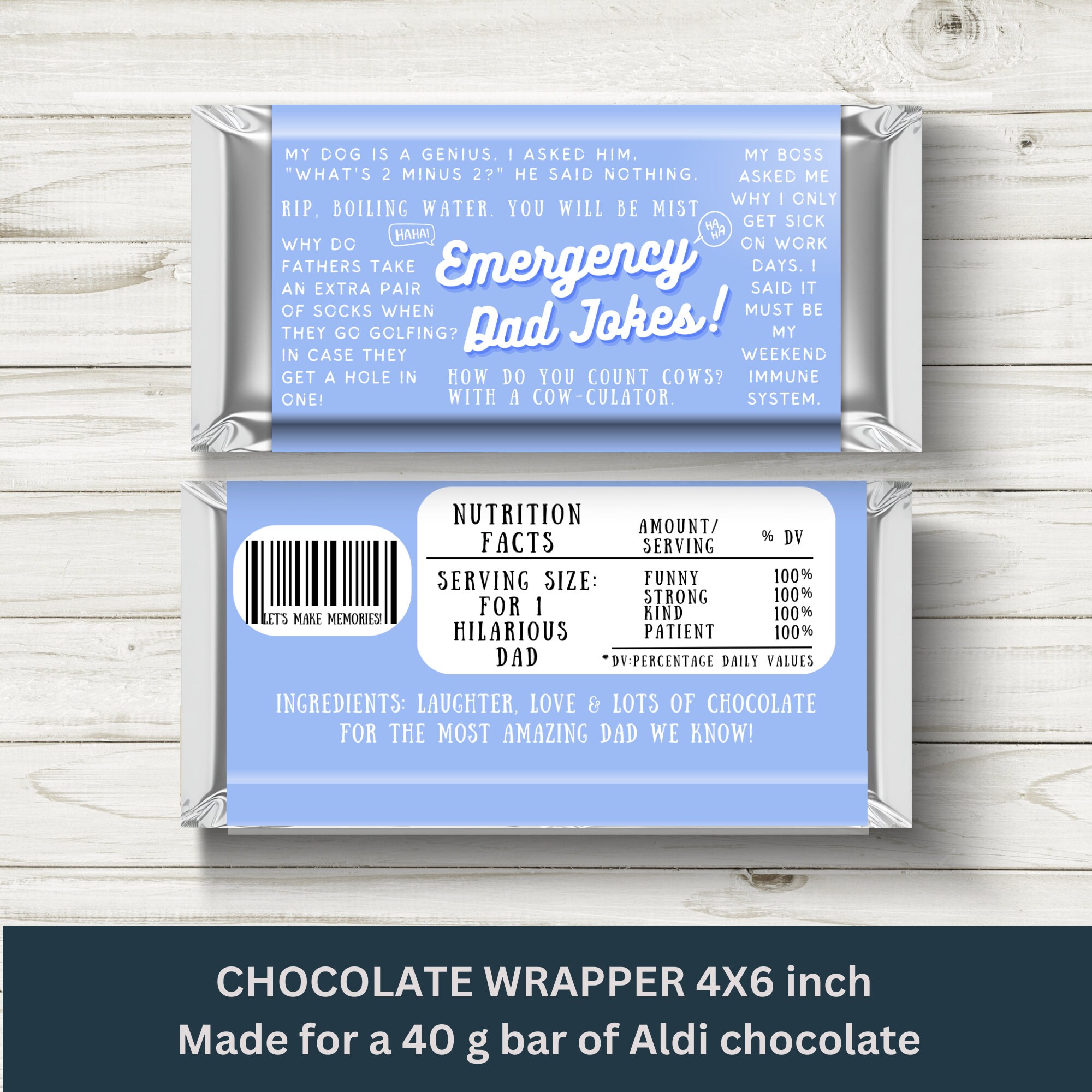 Happy FATHER'S DAY Candy Bar Wrapper, Printable Instant Download ...