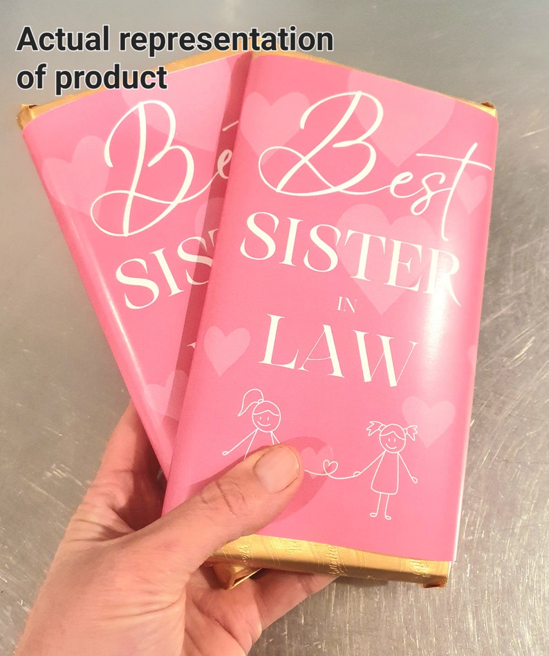 Candy Bar Wrapper, Printable Instant Download, Sister in Law Gift Idea ...