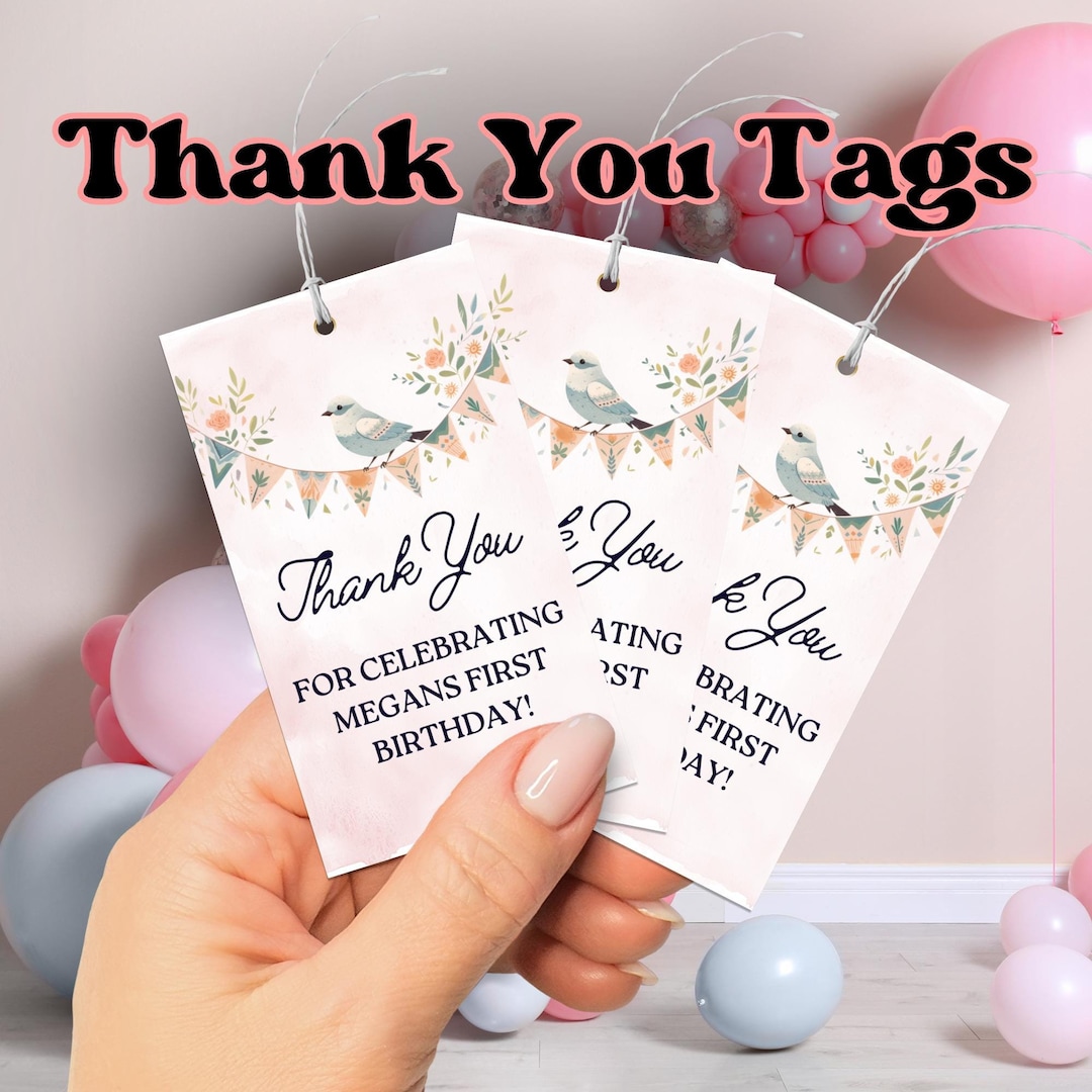 Thank You Tag, Gift Tag, Party Favor, Thanks for Coming, Editable Thank ...