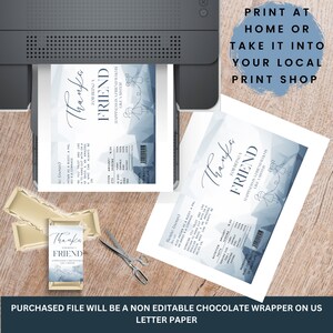 Candy Bar Wrapper, Printable Instant Download, Best Friend Gift Idea ...
