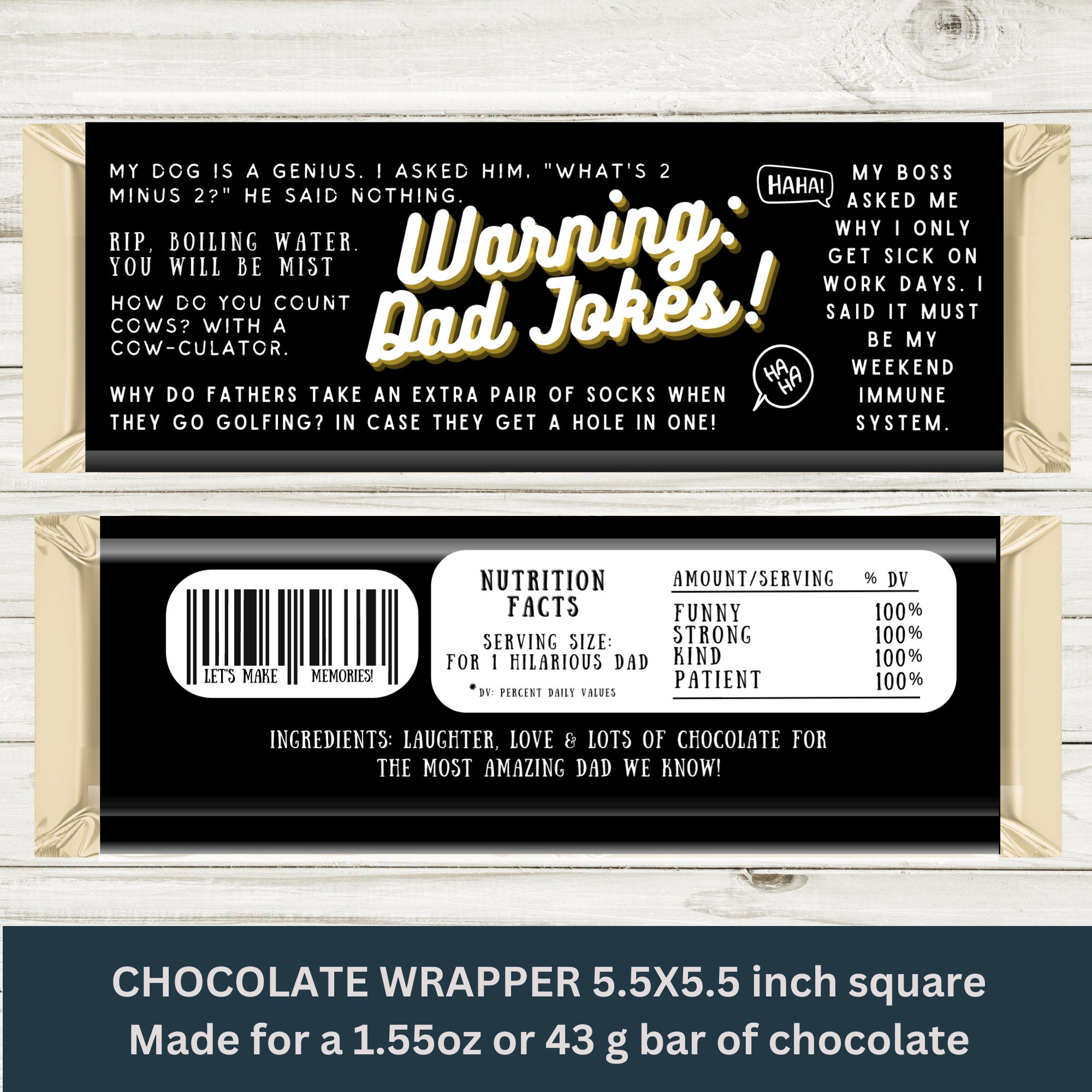Happy FATHER'S DAY Candy Bar Wrapper, Printable Instant Download ...