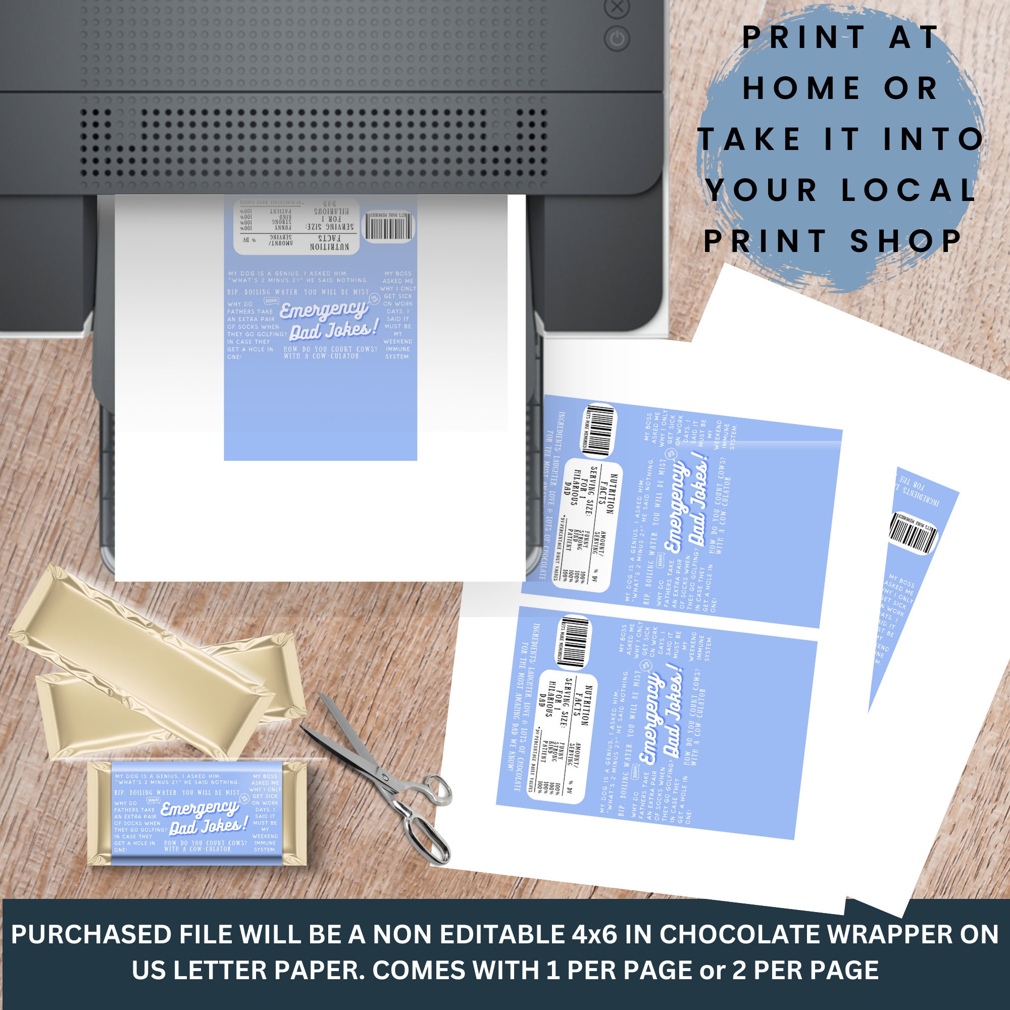 Happy FATHER'S DAY Candy Bar Wrapper, Printable Instant Download ...