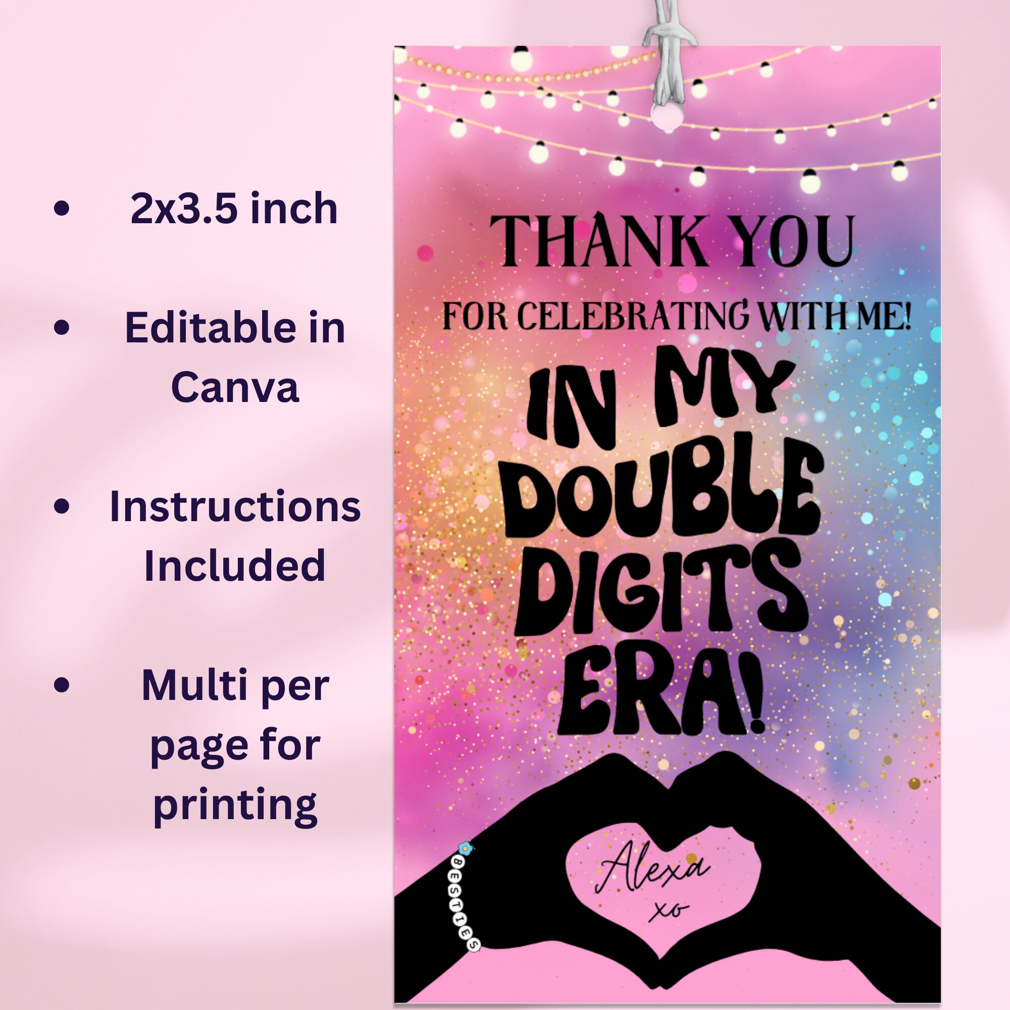 In My Double Digits Era Party Favor in My Era Birthday Favors in My ...