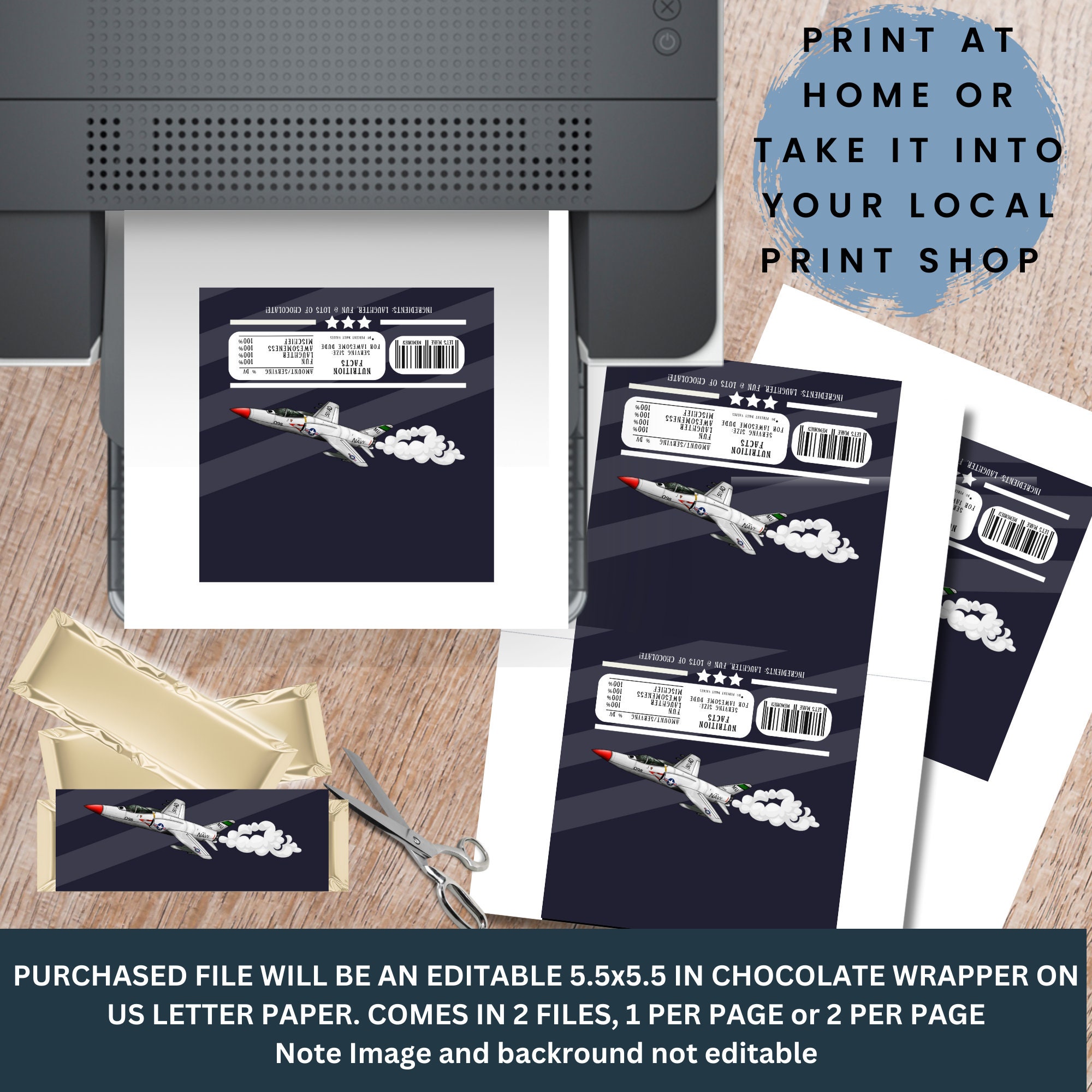 Fighter Pilot Candy Wrapper, Fighter Jet Birthday Favor, Pilot Invite ...