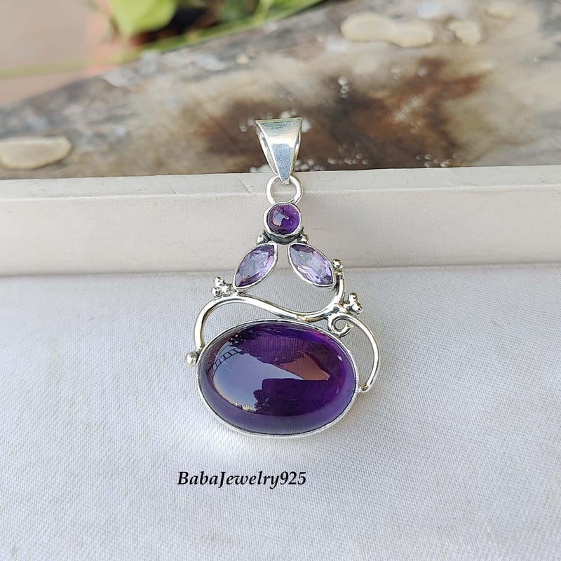 Amethyst Necklace - Etsy UK