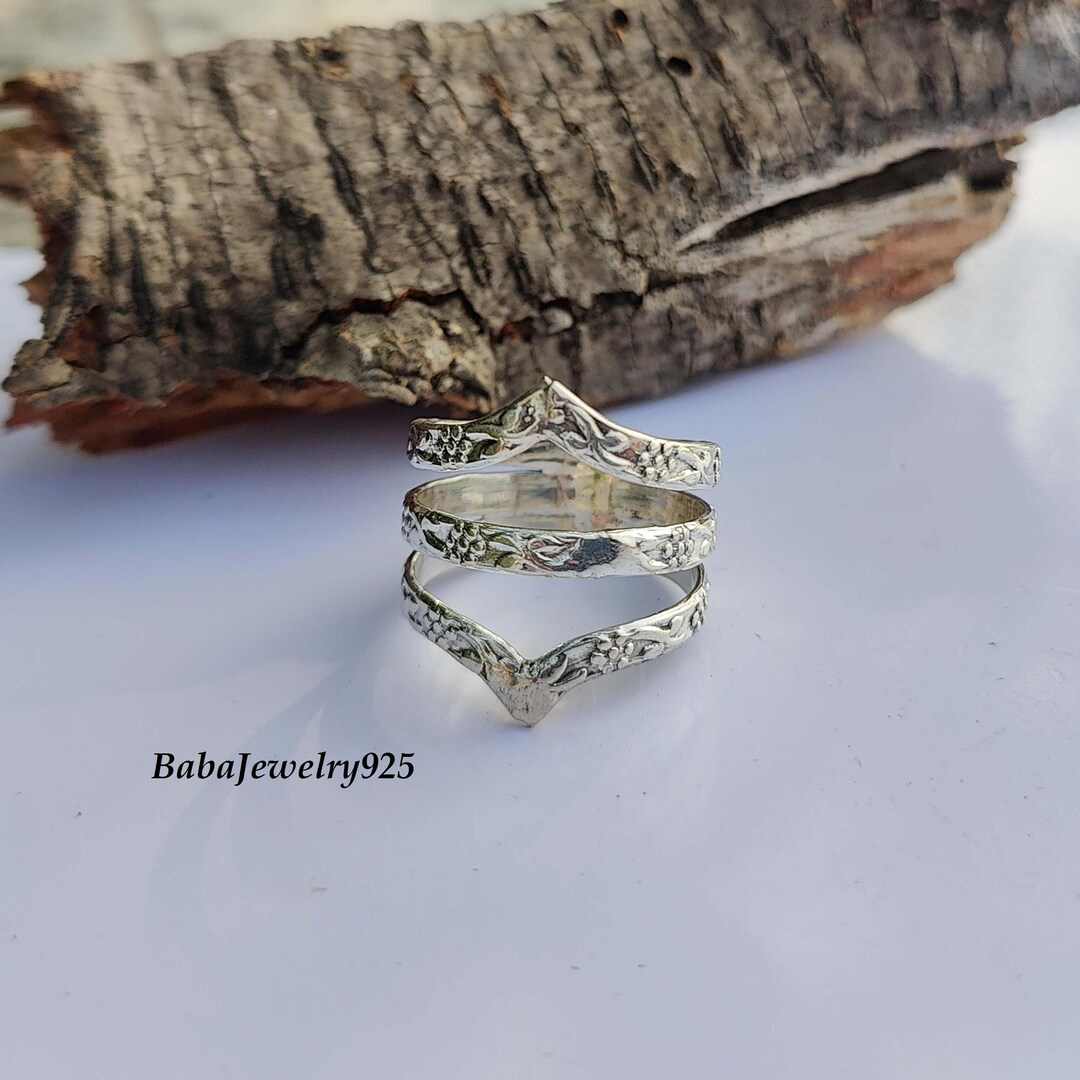 Handmade Sterling Silver Midi Ring: Designer Stacking Ring - Etsy