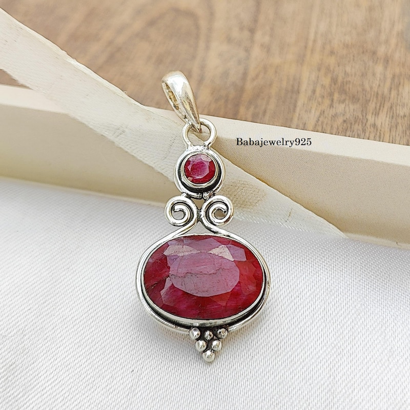 Ruby Pendant - Etsy