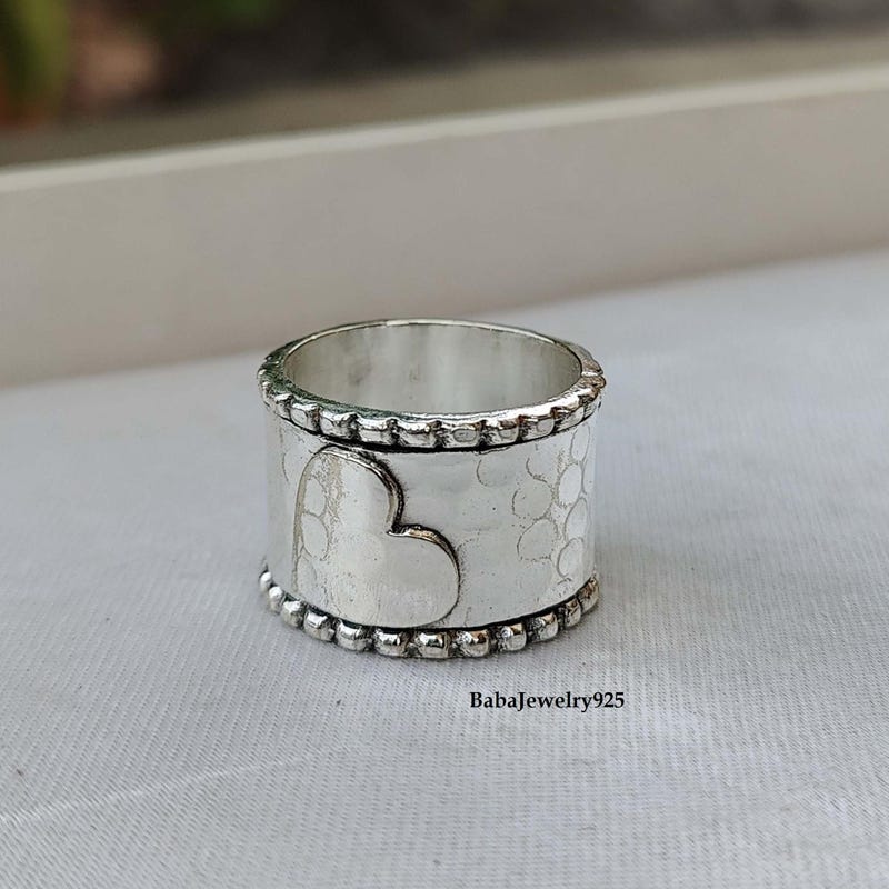 Silver 925 Ring Heart - Etsy