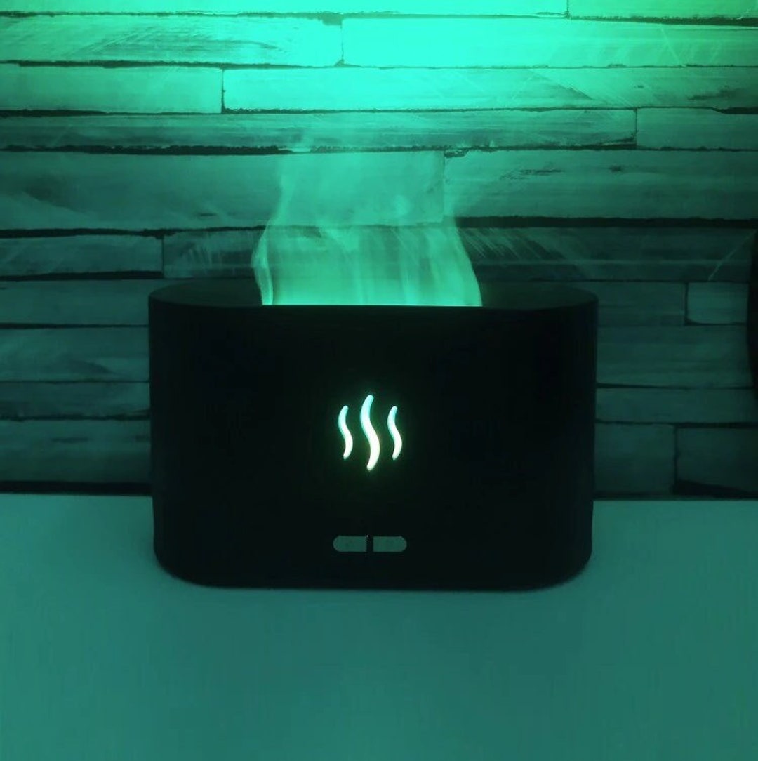 Fire Diffuser Aroma Scent Humidifier RGB LED Flame Fireplace - Etsy ...