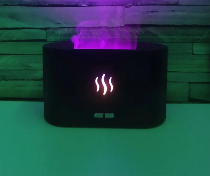 Fire Diffuser Aroma Scent Humidifier RGB LED Flame Fireplace - Etsy ...