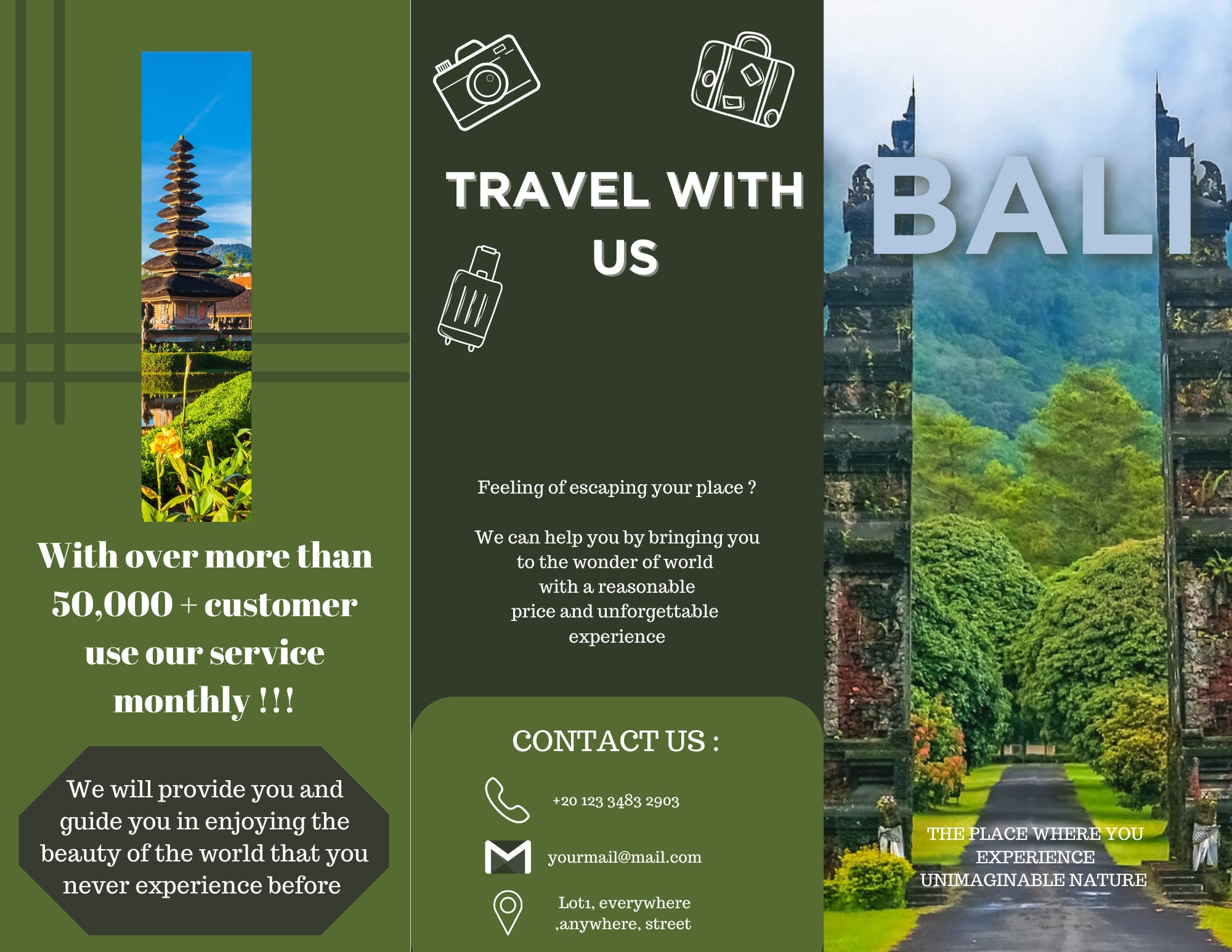 Blank Travel Brochure Template For Kids