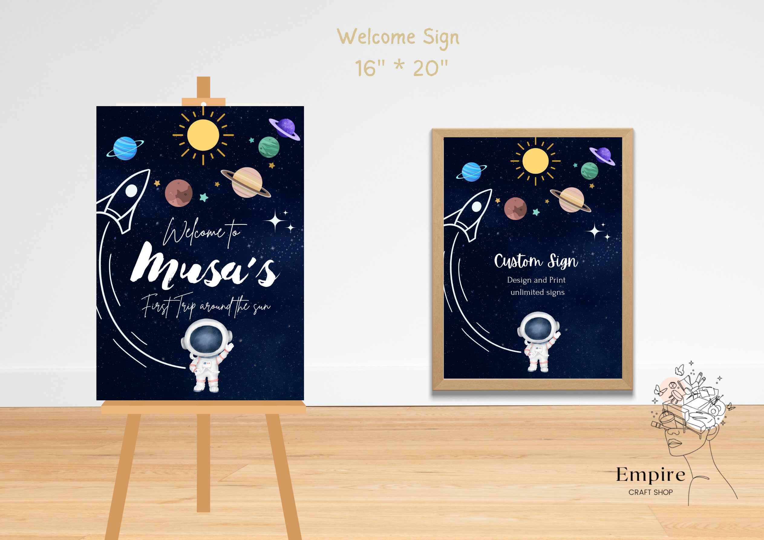 Editable Outer Space Welcome Sign Template Outer Space Custom - Etsy