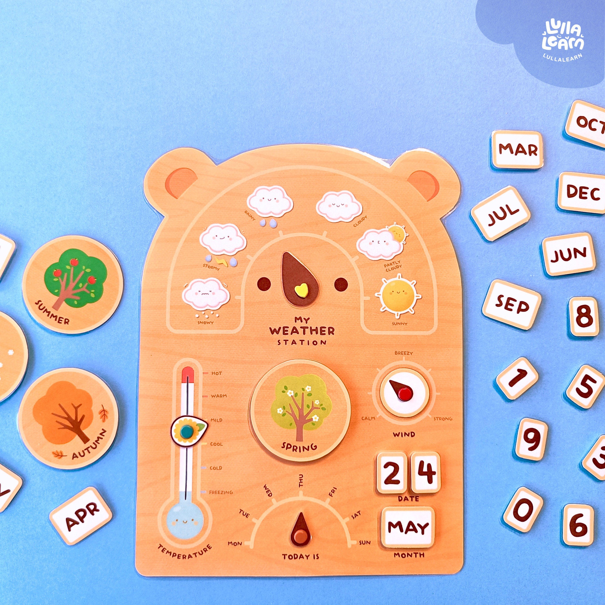 Weather Station Perpetual Calendar Printables Montessori Preschool ...