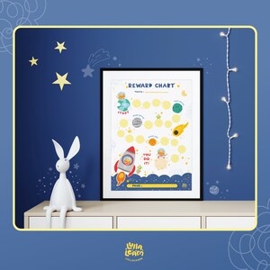 Space Reward Chart Printable, Chore Chart for Kids, Rocket Potty ...