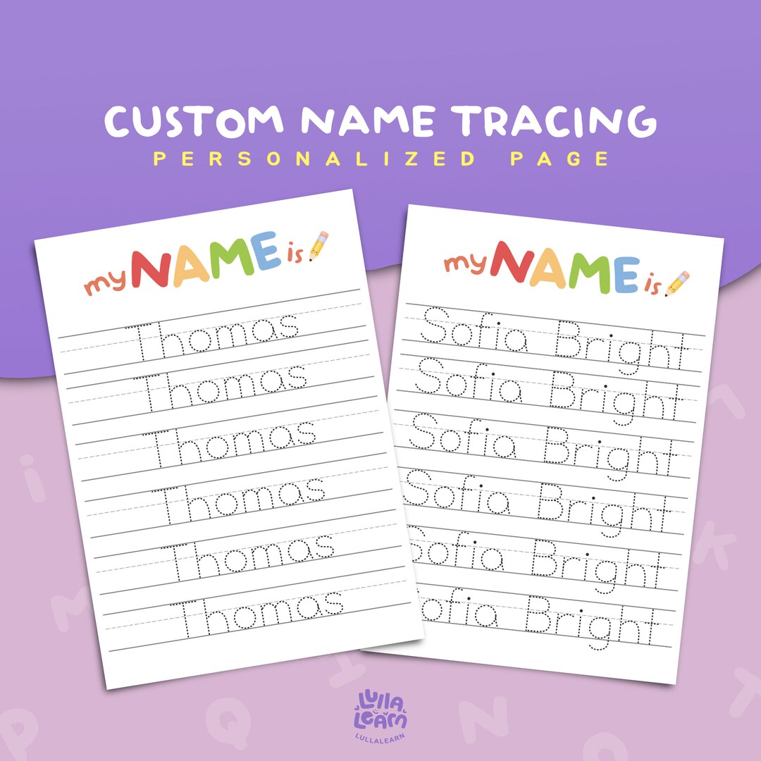 Custom Name Tracing Worksheets,handwriting Personalized Name Trace ...