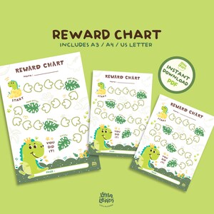 Dinosaur Reward Chart Printable,chore Chart for Boy,potty Training ...