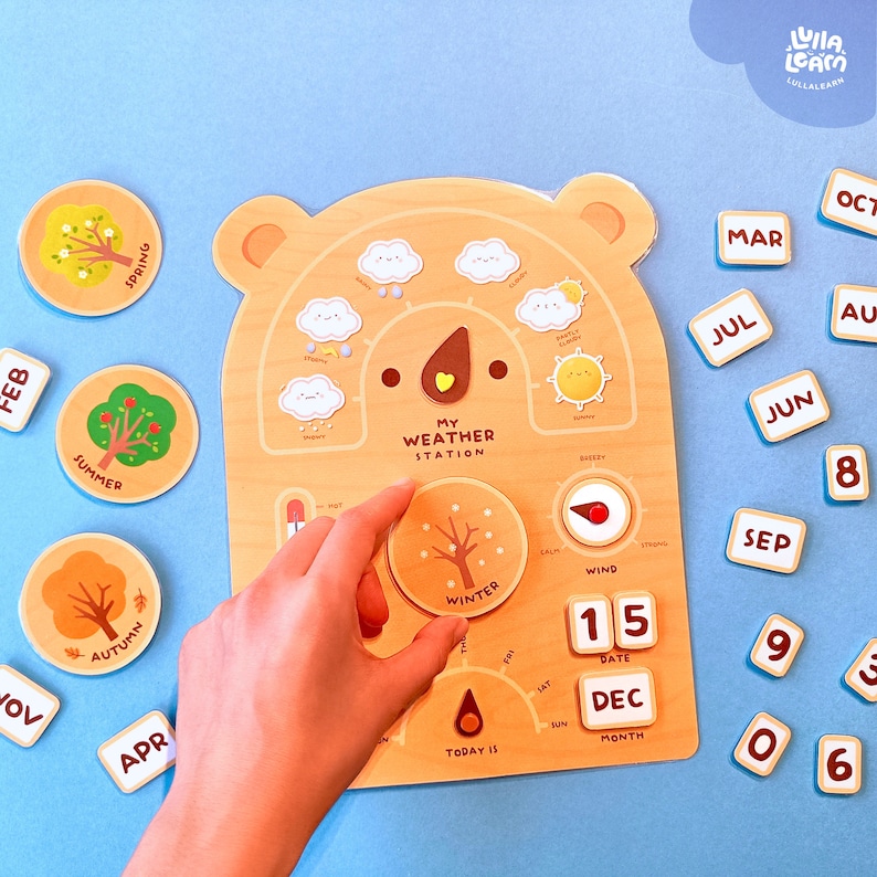 Weather Station Perpetual Calendar Printables Montessori Preschool ...