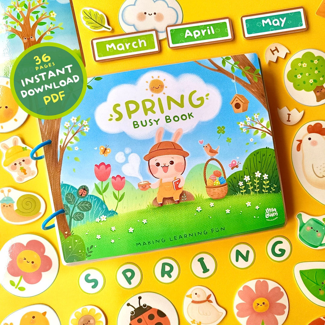 Preschool Busy Book Spring Color Matching Quiet Book Printable ...