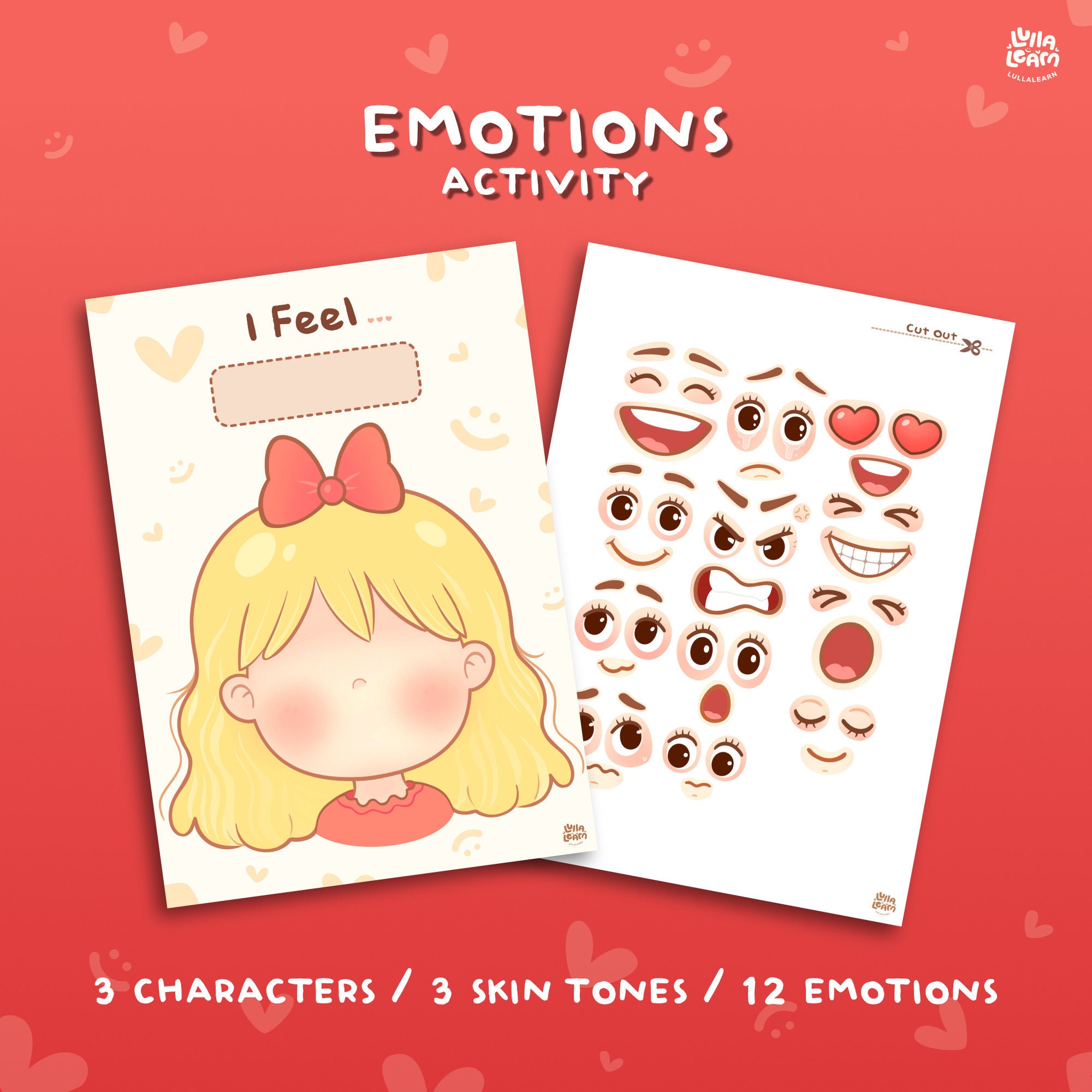 Kids Emotions Printable Activity Feelings Chart Preschool Worksheets ...