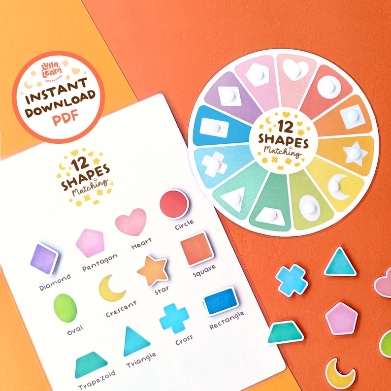 Matching Shape Printable Shapes Sorting Puzzle Activities Learning ...