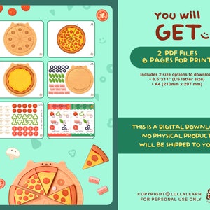Pizza Number Matching Activity Printables Counting Number Preschool ...