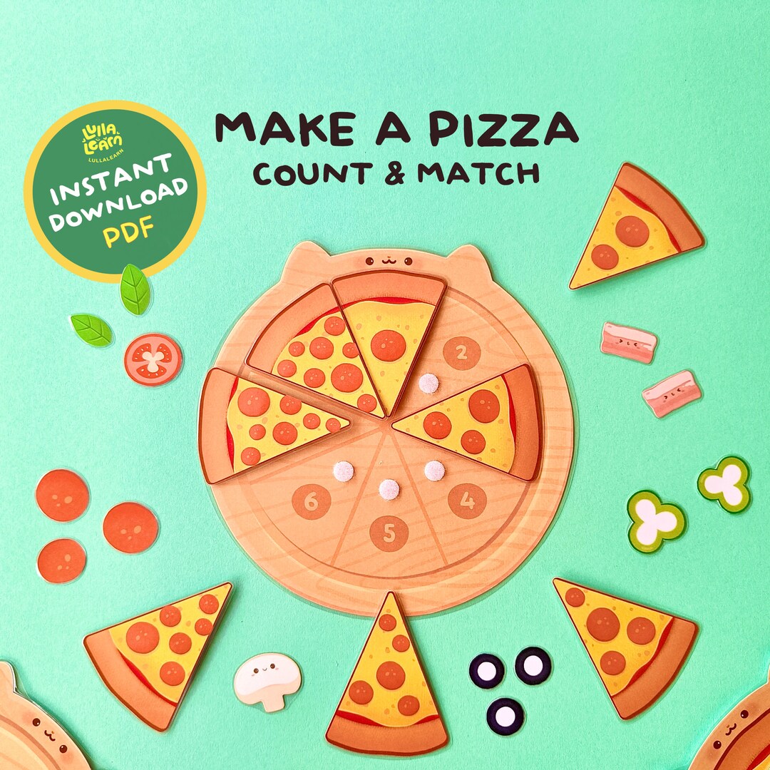 Pizza Number Matching Printable: Preschool Learning Activity (PDF ...
