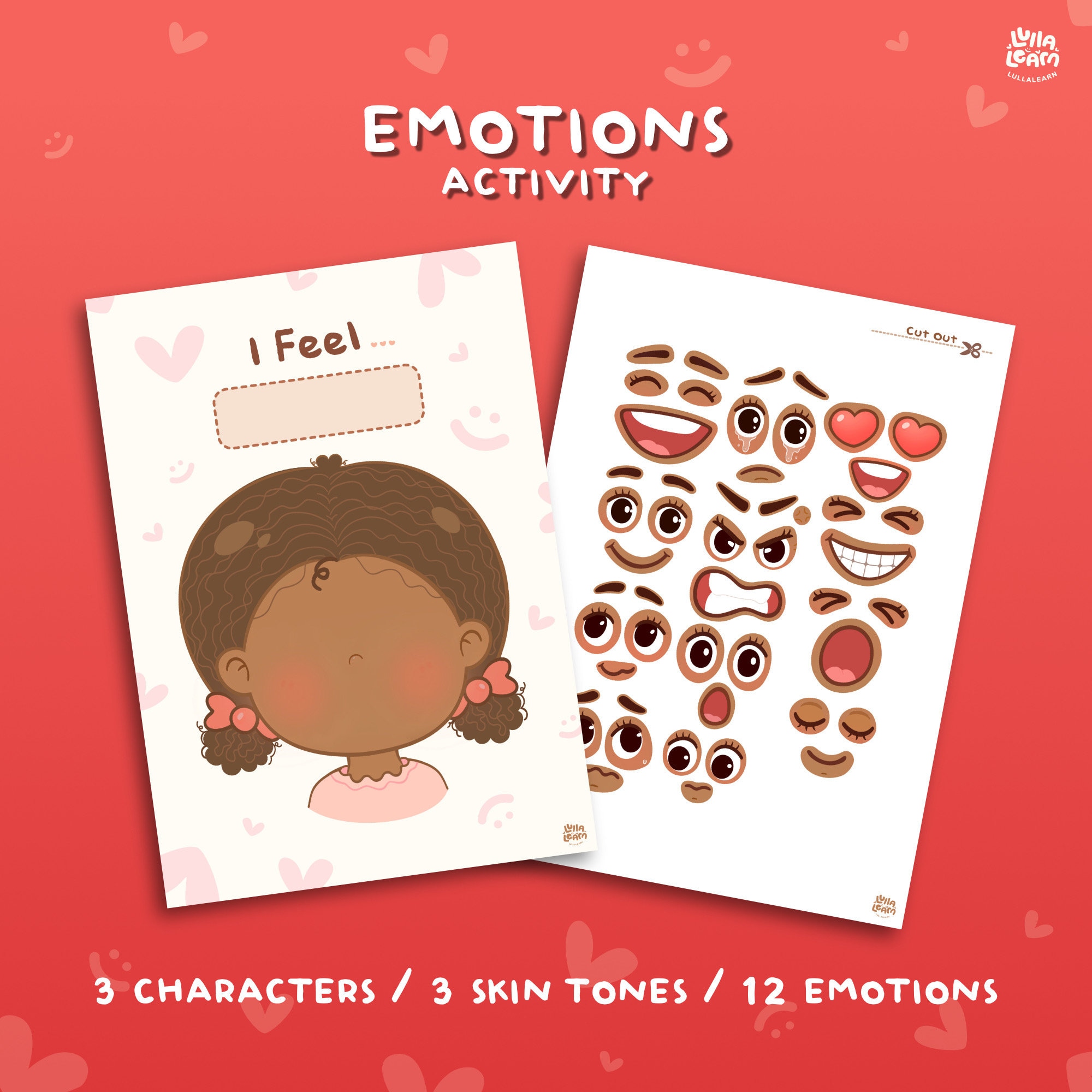 Kids Emotions Printable Activity Feelings Chart Preschool Worksheets ...