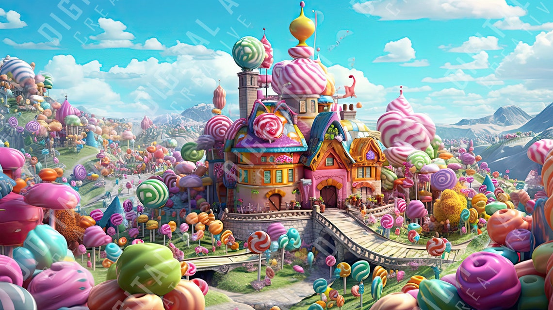 Candy Land World A Delightful Journey Through the Candy Factory 8736 X ...