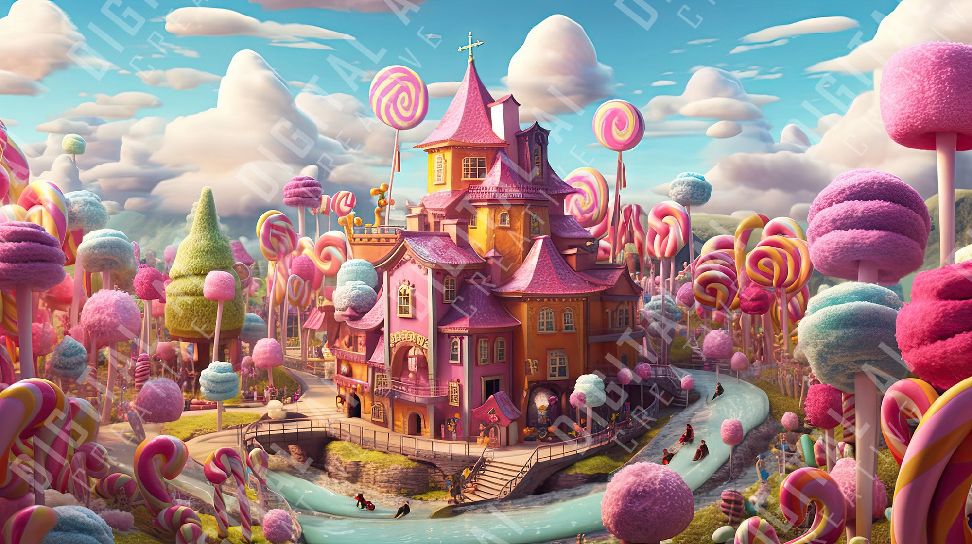 Candy Land World A Delightful Journey Through the Candy Factory 8736 X ...