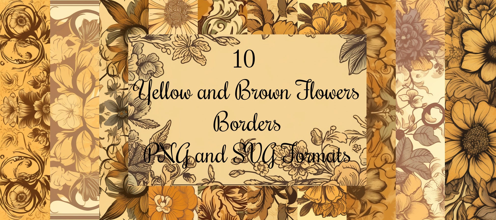 Vintage Flower Borders