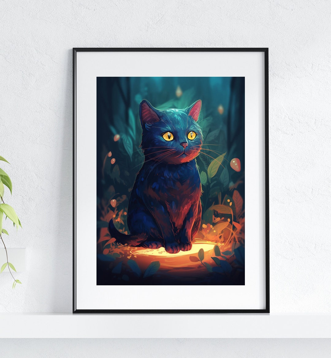 20 Whimsical Cat Wall Art Digital Download | SVG and PNG Format ...