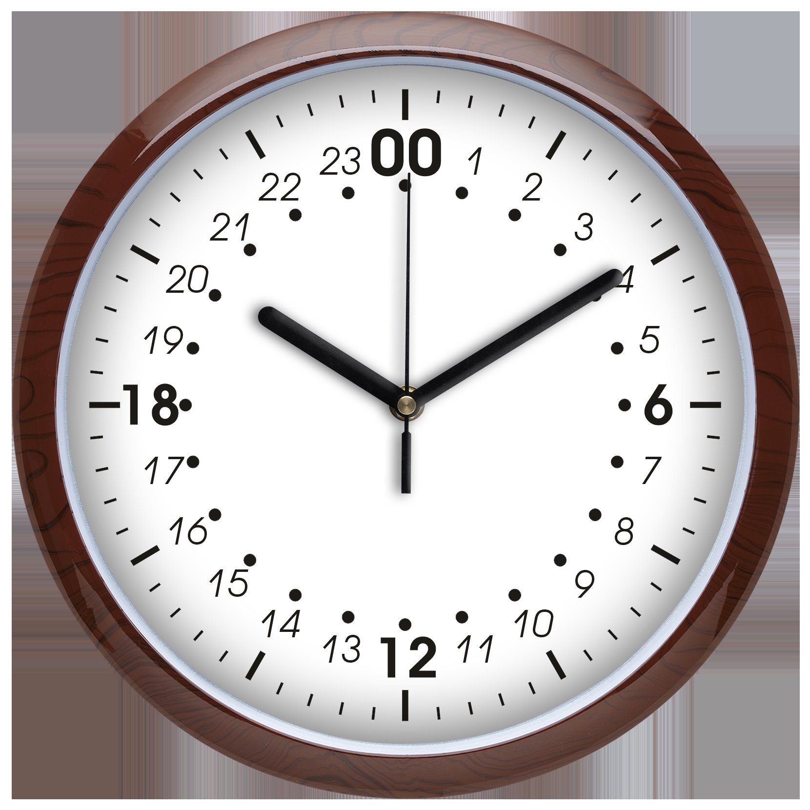 24 Hour Analog Clock Face