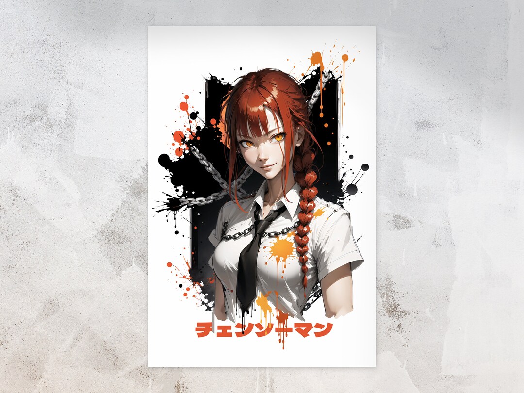 PRINT Fanart of Chainsaw Man Makima Poster Anime Design Paint - Etsy