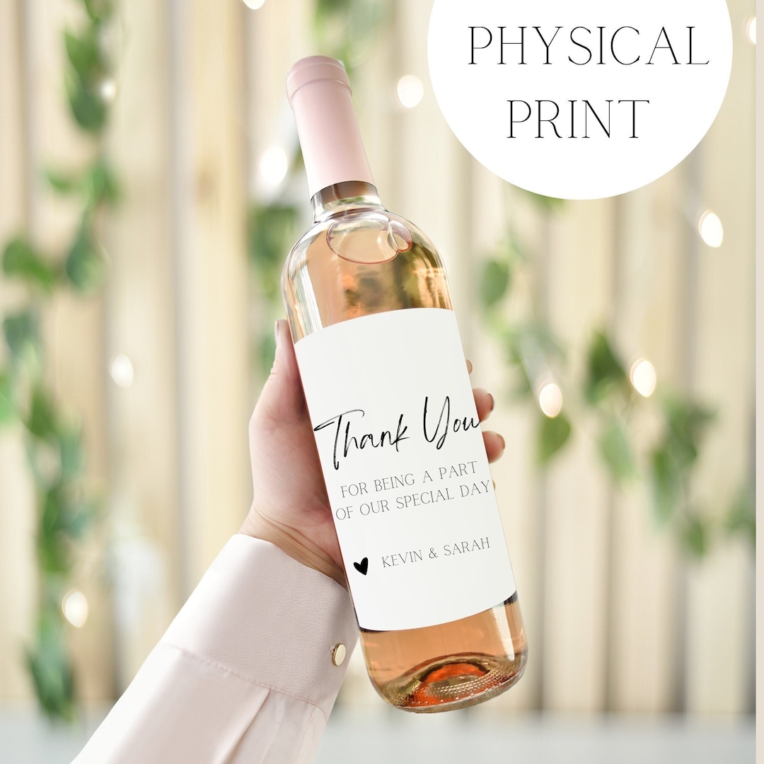 Custom Thank You Wedding Wine Label, Mr. & Mrs. Gift - Etsy