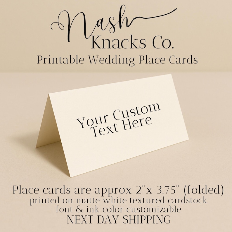 Elegant Wedding Place Cards – Personalized Calligraphy Name Cards for ...