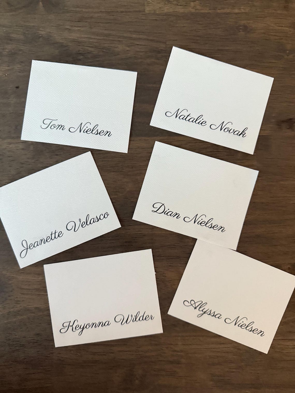 Elegant Wedding Place Cards | Personalized Name Cards for Receptions ...