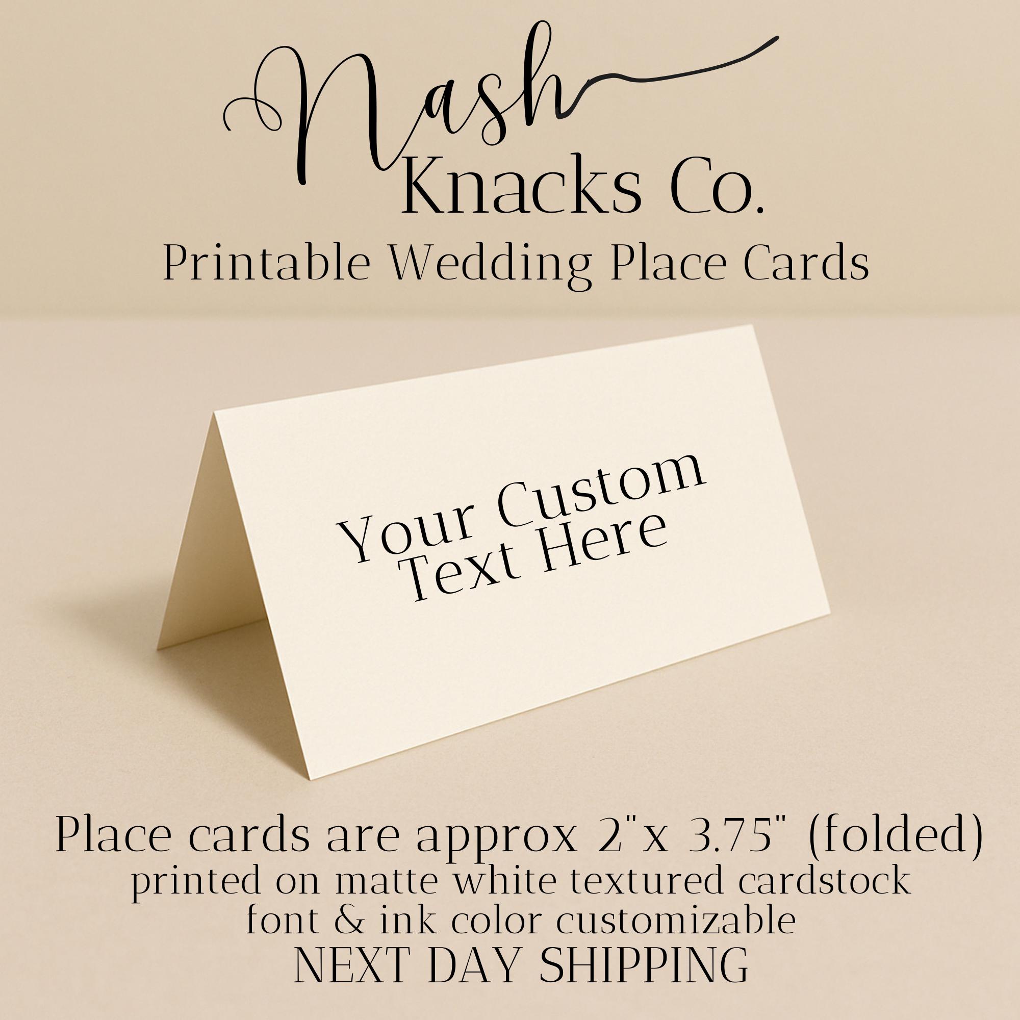 Elegant Wedding Place Cards | Personalized Name Cards for Receptions ...