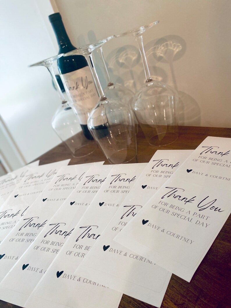 Custom Thank You Wedding Wine Label, Mr. & Mrs. Gift - Etsy