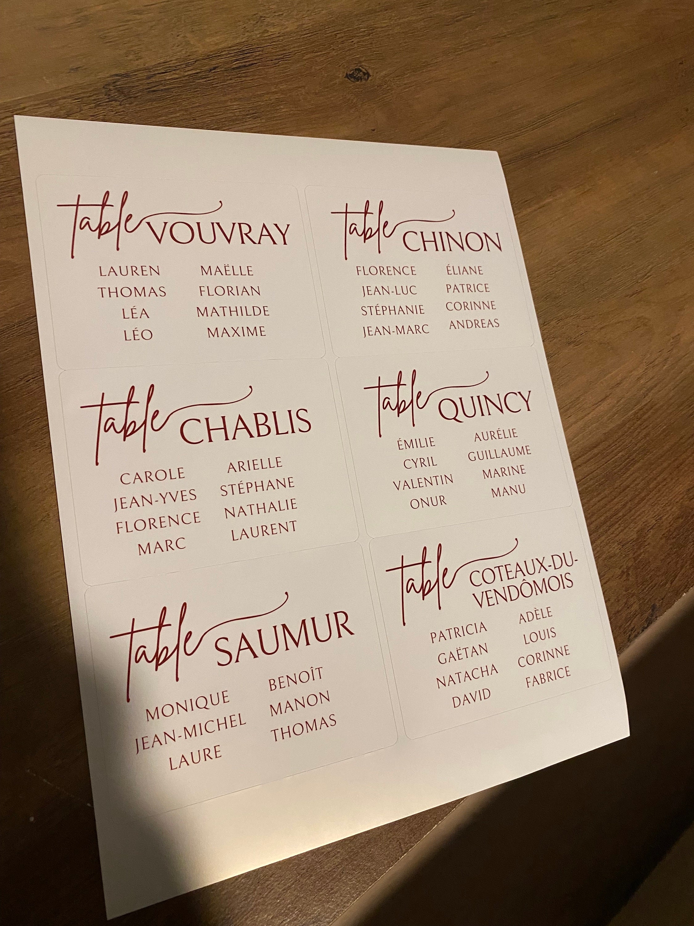 Table Seating Champagne Bottle Labels, Printed Seat Labels, Champagne ...