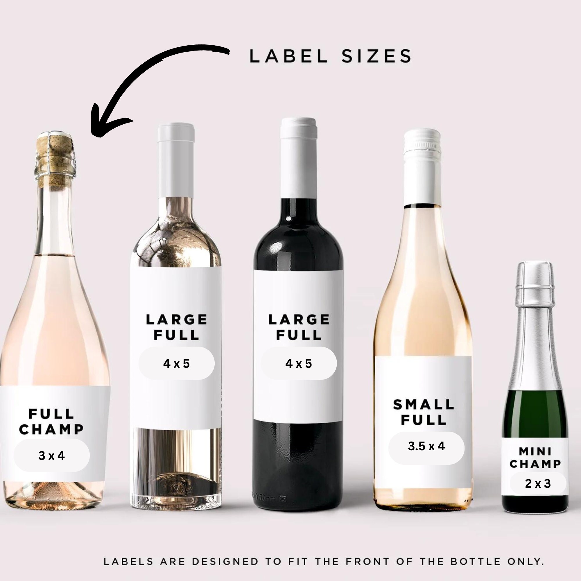 Table Seating Champagne Bottle Labels, Printed Seat Labels, Champagne ...