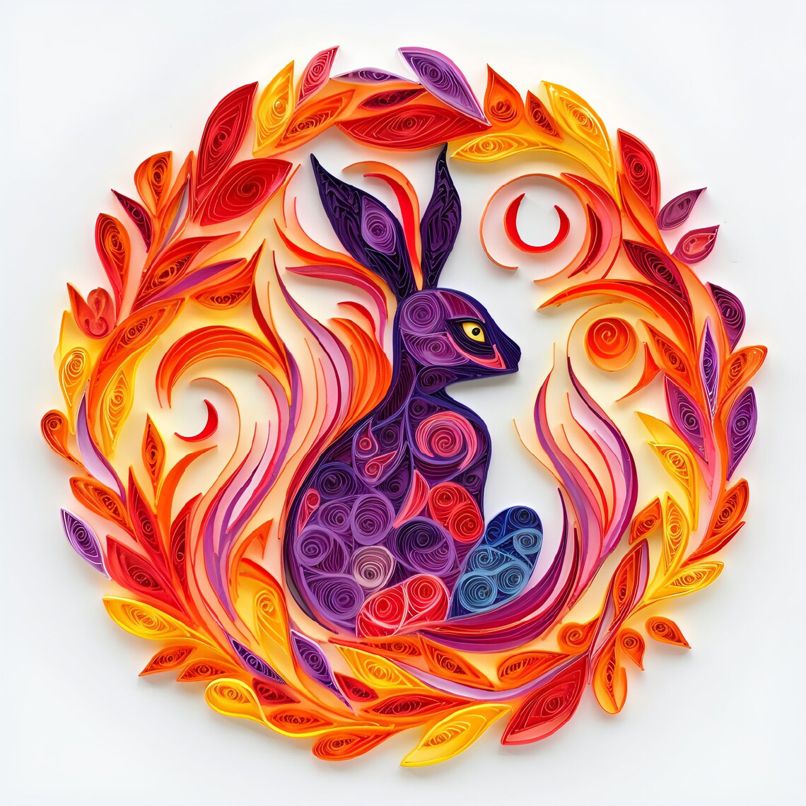 Fire Rabbit Chinese Zodiac Print, Nursery Art, Children Room, Wall Art ...