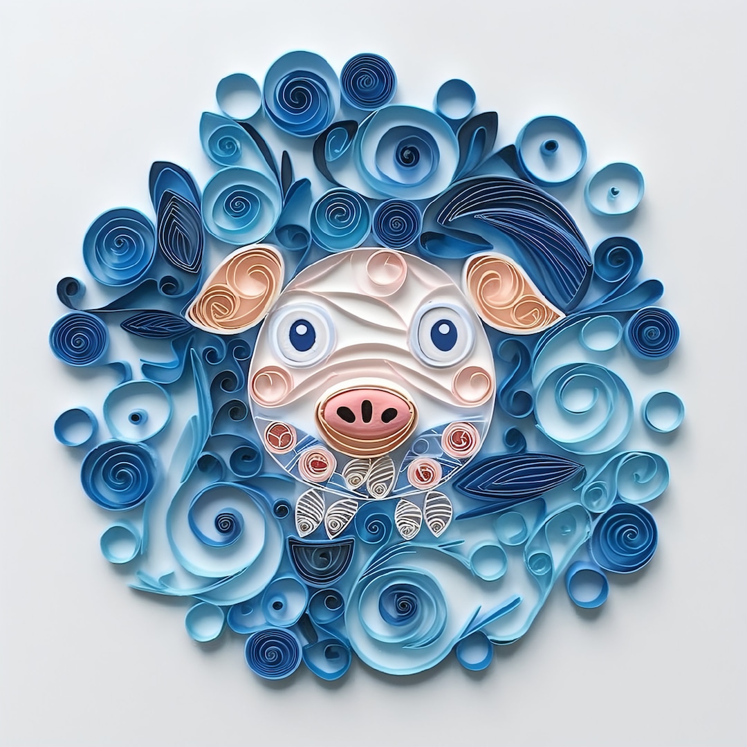 Water Pig Chinese Zodiac Print, Nursery Art, Children Room, Wall Art ...