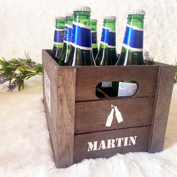 Wooden Beer Crate - Etsy UK