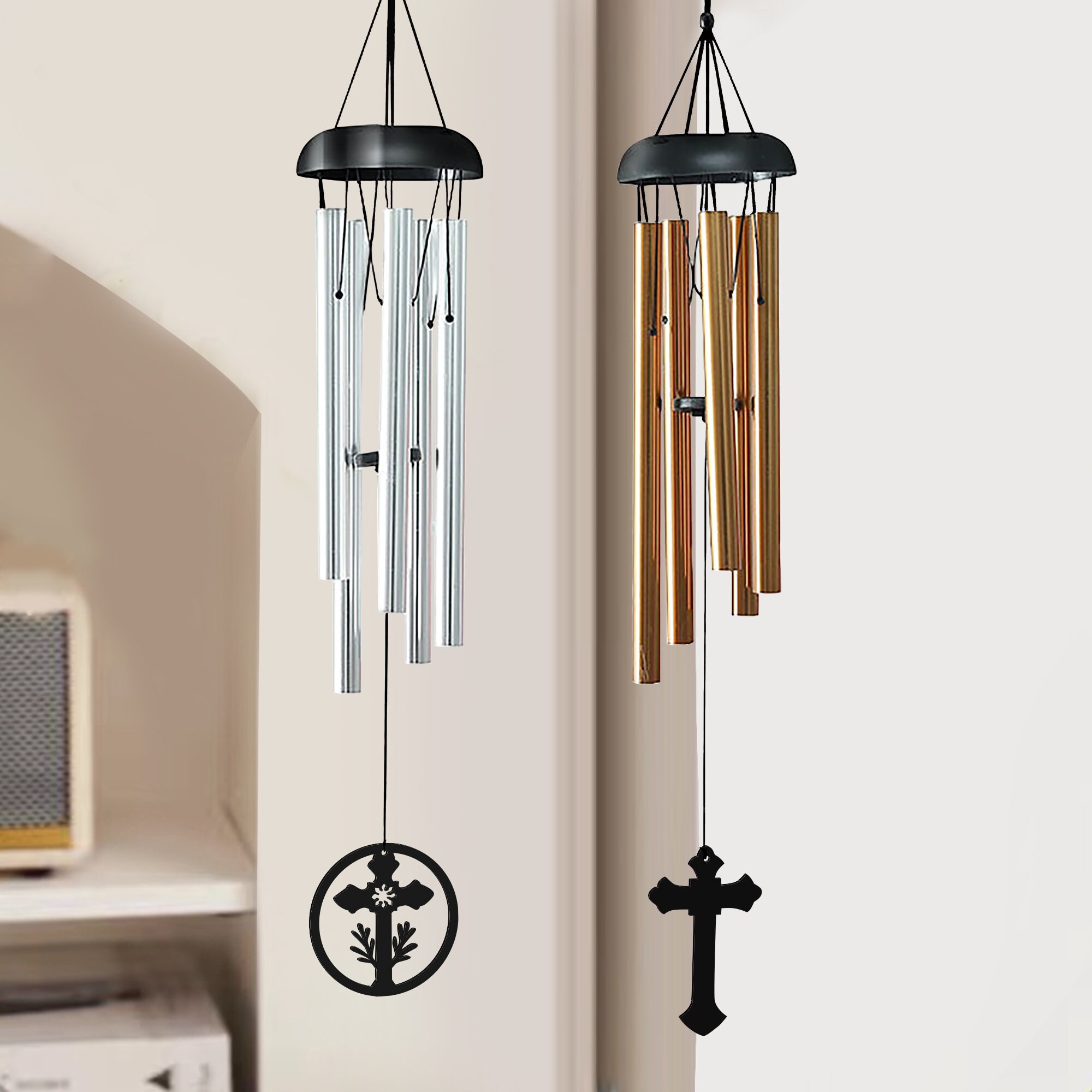 Personalized Wind Chime, Memorial Wind Chimes, Christian Gift, 33-inch ...