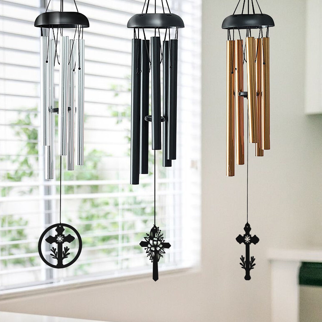 Personalized Wind Chime, Memorial Wind Chimes, Christian Gift, 33-inch ...