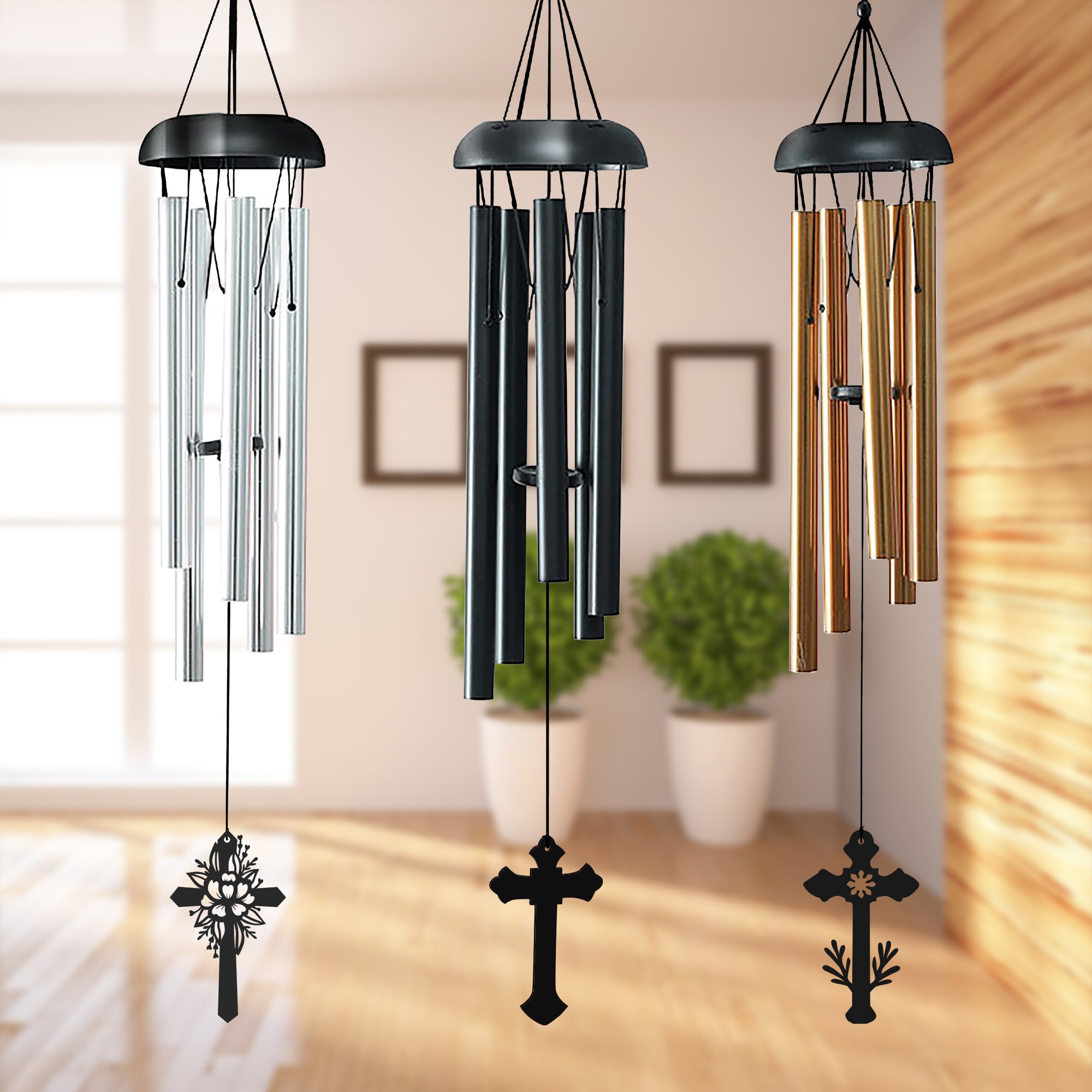 Personalized Wind Chime, Memorial Wind Chimes, Christian Gift, 33-inch ...