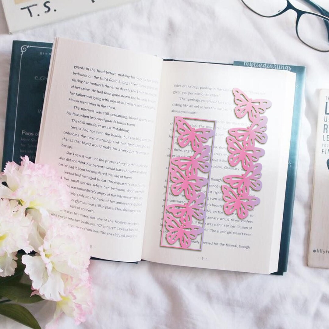 Metal Butterfly Bookmarks, Gradient Butterfly Bookmark, Metal Bookmark ...